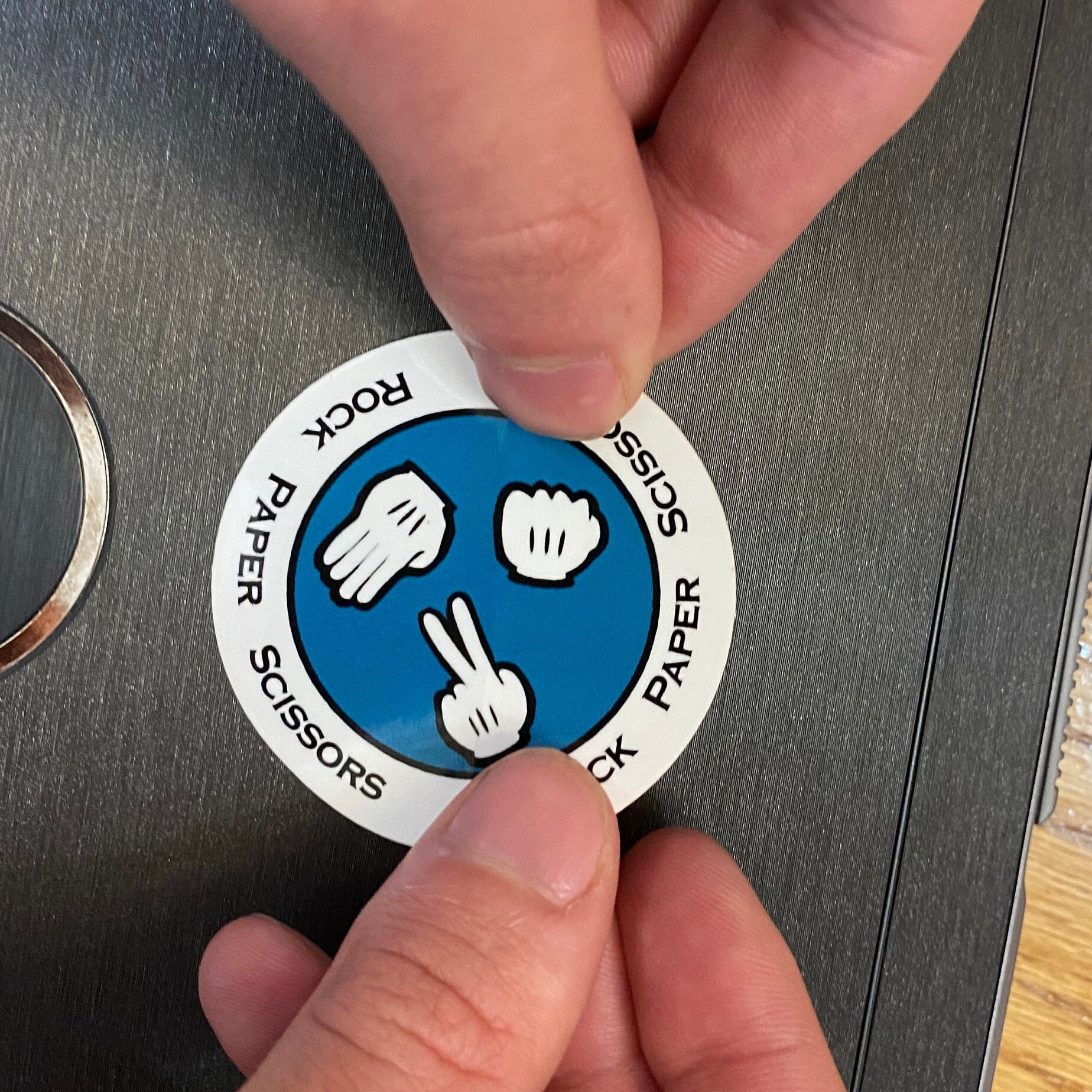 Rock, Paper, Scissors Stickers (white/red/blue/green/yellow) - Etsy