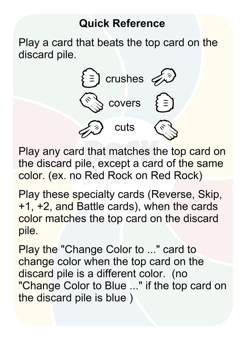 Rock, Paper, Scissors Multiplayer Card Game - Etsy