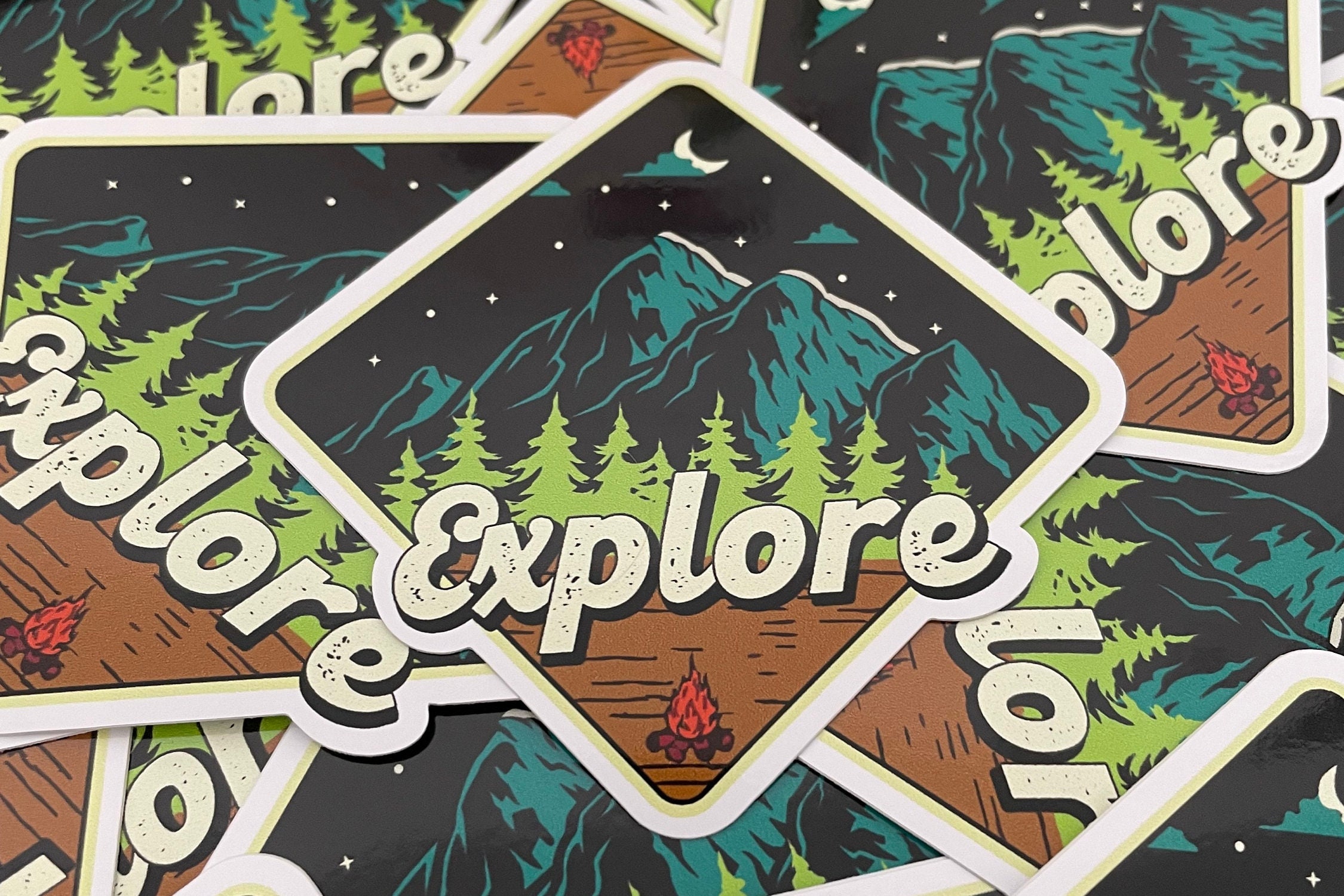 Explore Camping Vinyl Sticker / Decal - Overlander Camper Hike Offroad ...