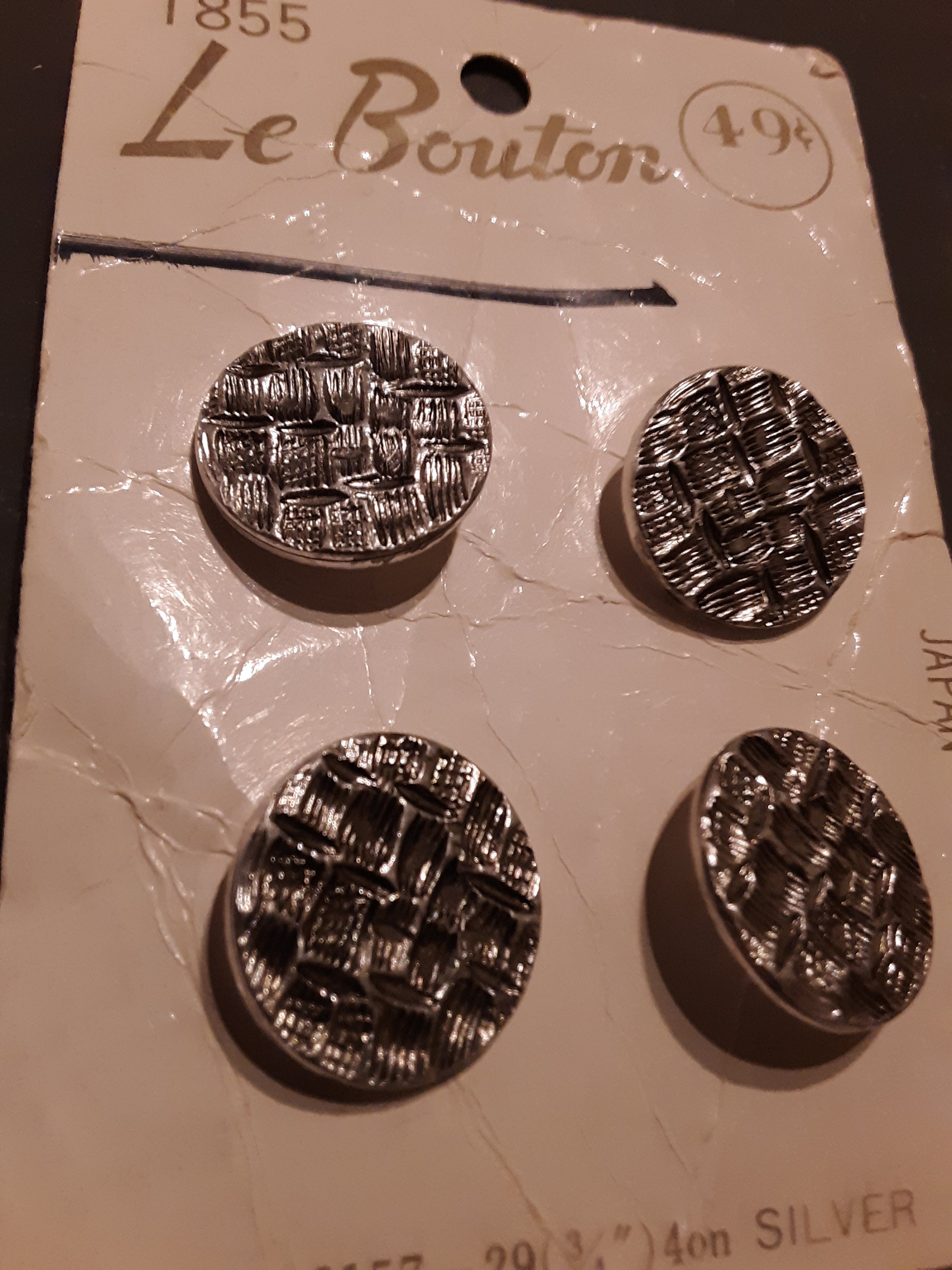 Vintage Le Bouton Japan Silver Buttons and Gold Button Covers ...