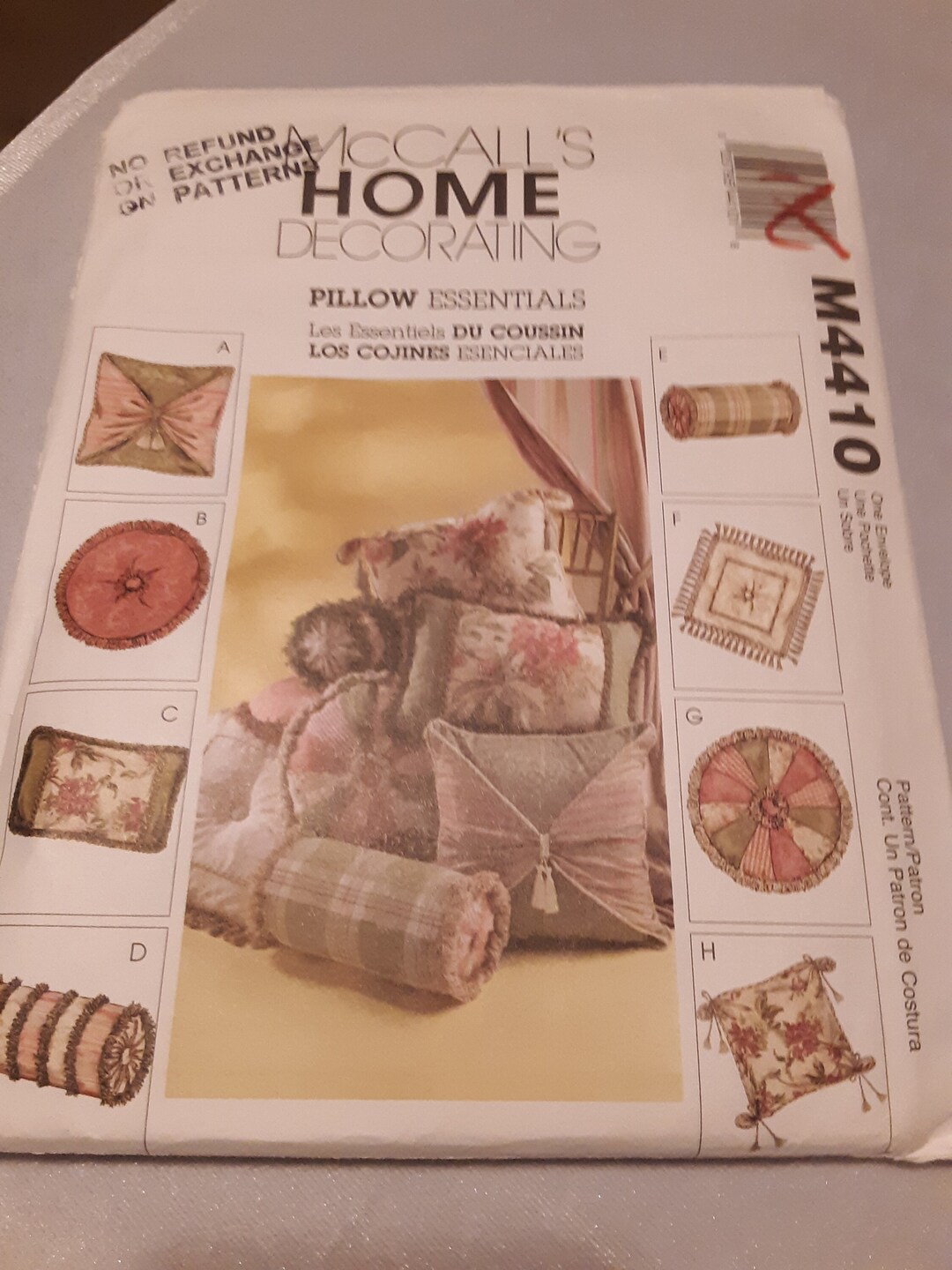 Mccalls Home Decorating Sewing Pattern PILLOW ESSENTIALS M4410 8 ...