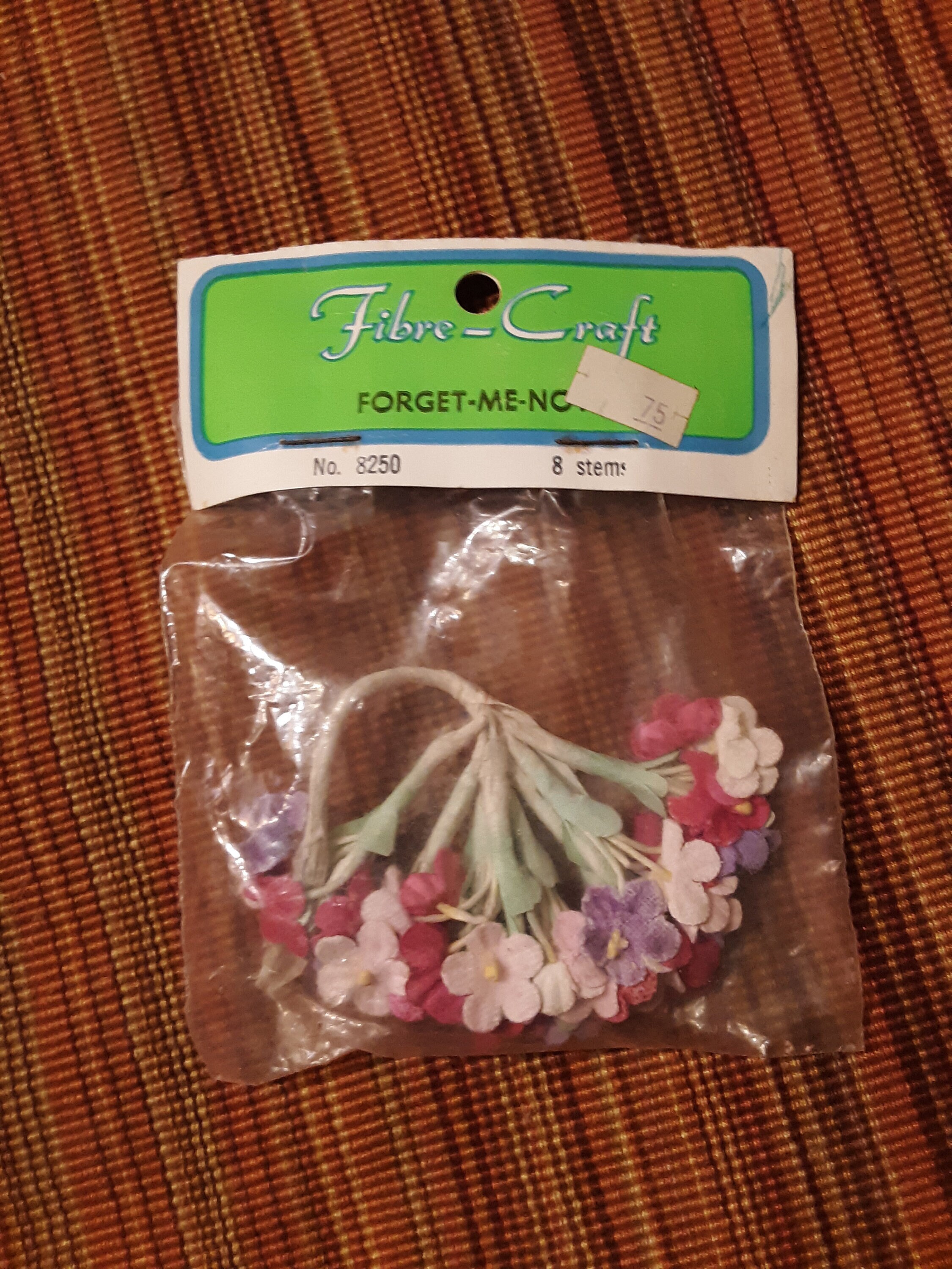 Vintage Fibre-craft Forget-me-nots No. 8250 8 Stems UNOPENED Flower ...