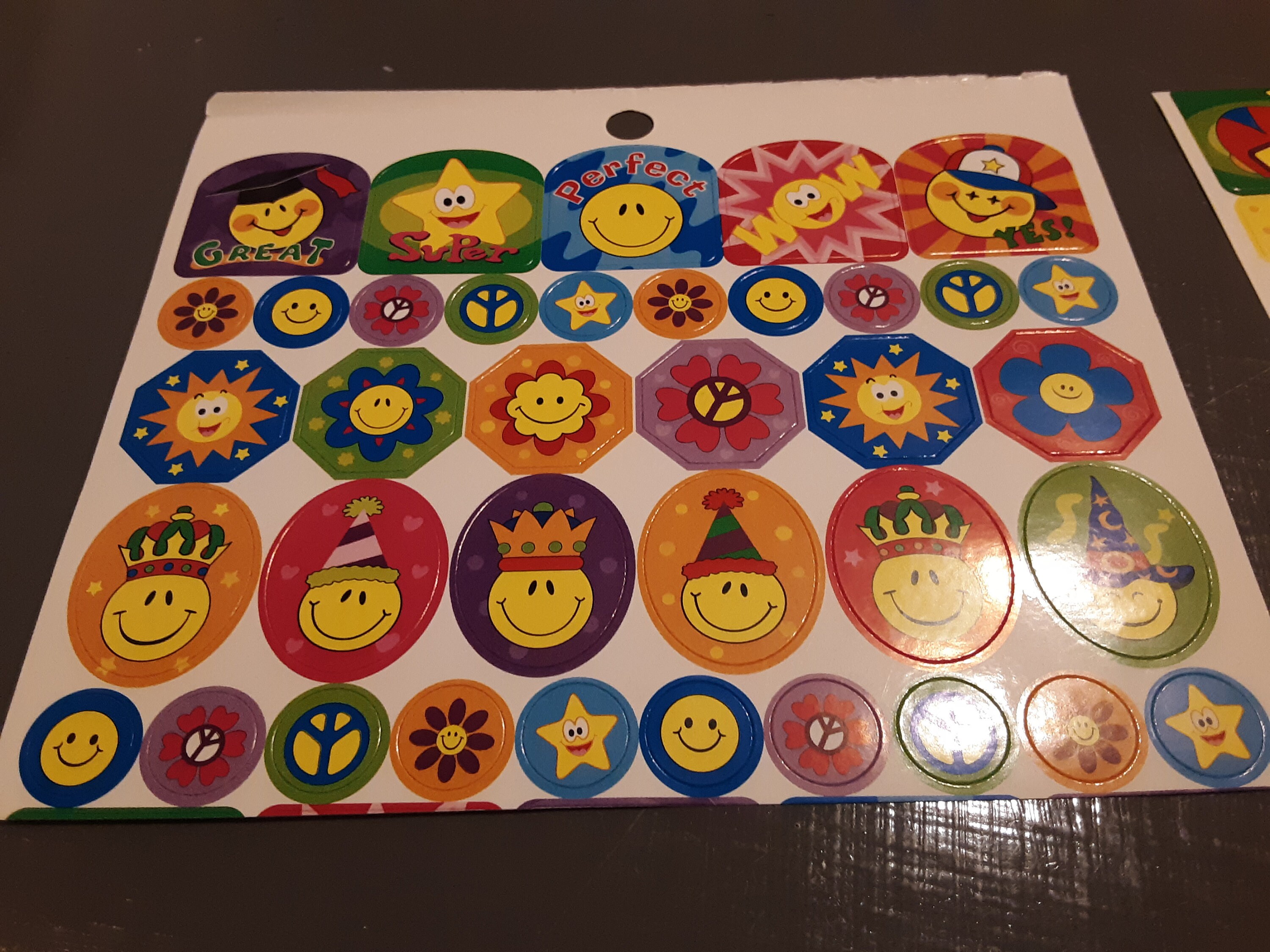 Smiley Face Sticker Sheets for Reading Encouragement, Scrapbooking ...