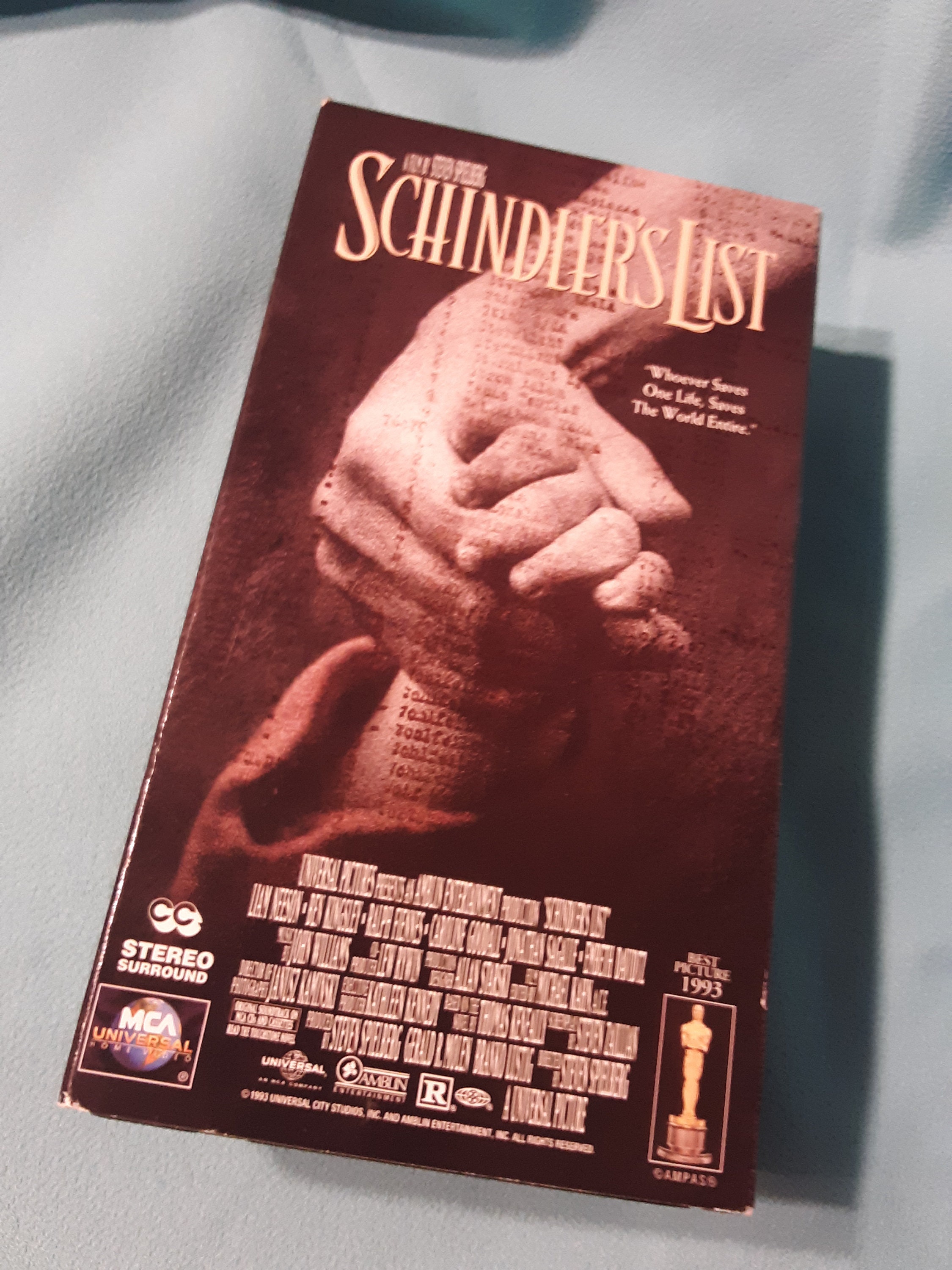 Schindlers List VHS Boxed Set Vintage 1993 Spielberg Neeson - Etsy