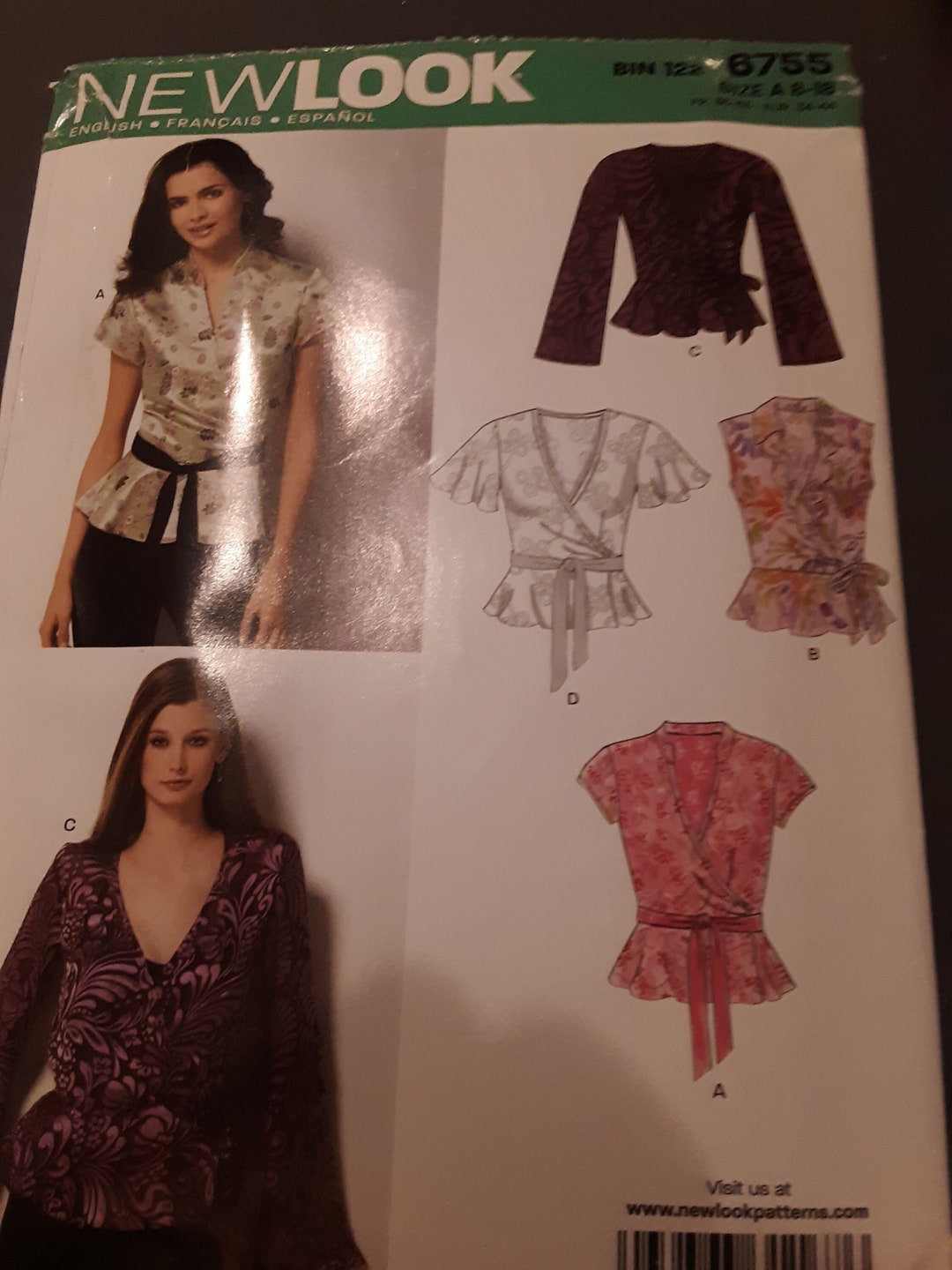 New Look UNUSED Ladies Sewing Pattern 6755 Sizes 8-18. Four Views of ...