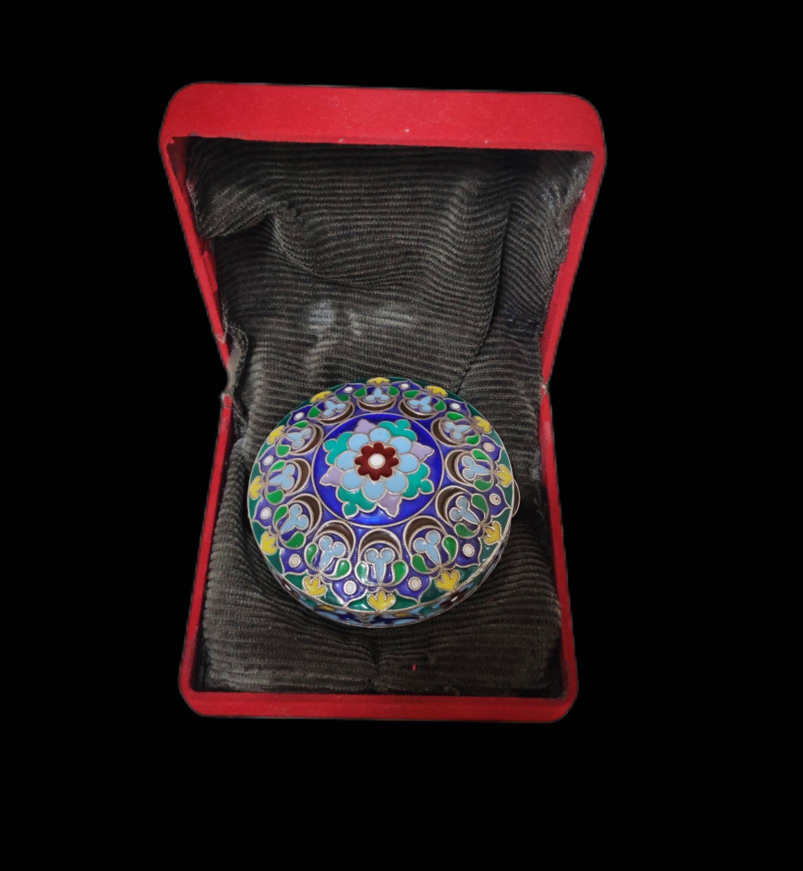 Collectioner Antique Russian Silver Art Cloisonne Enamel Snuff Box ...
