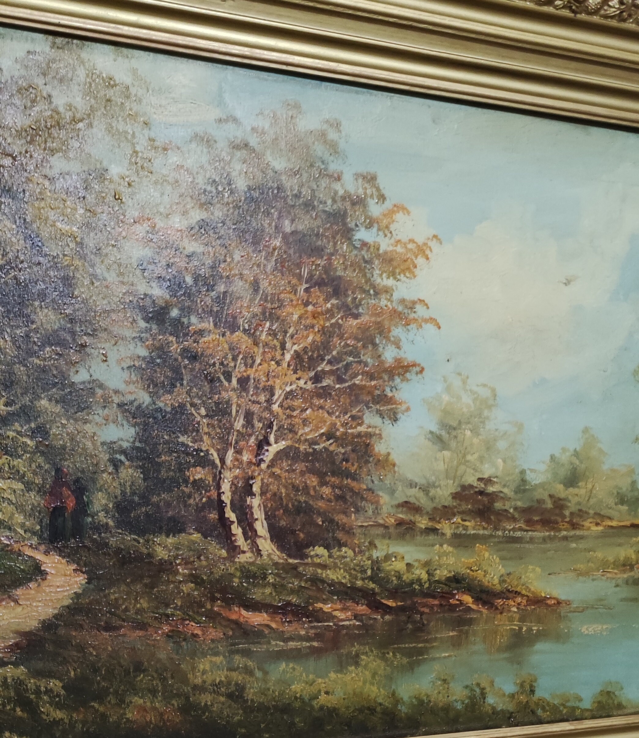 Antique Original Oil Painting Singed by Artist "ata", Antique Old ...