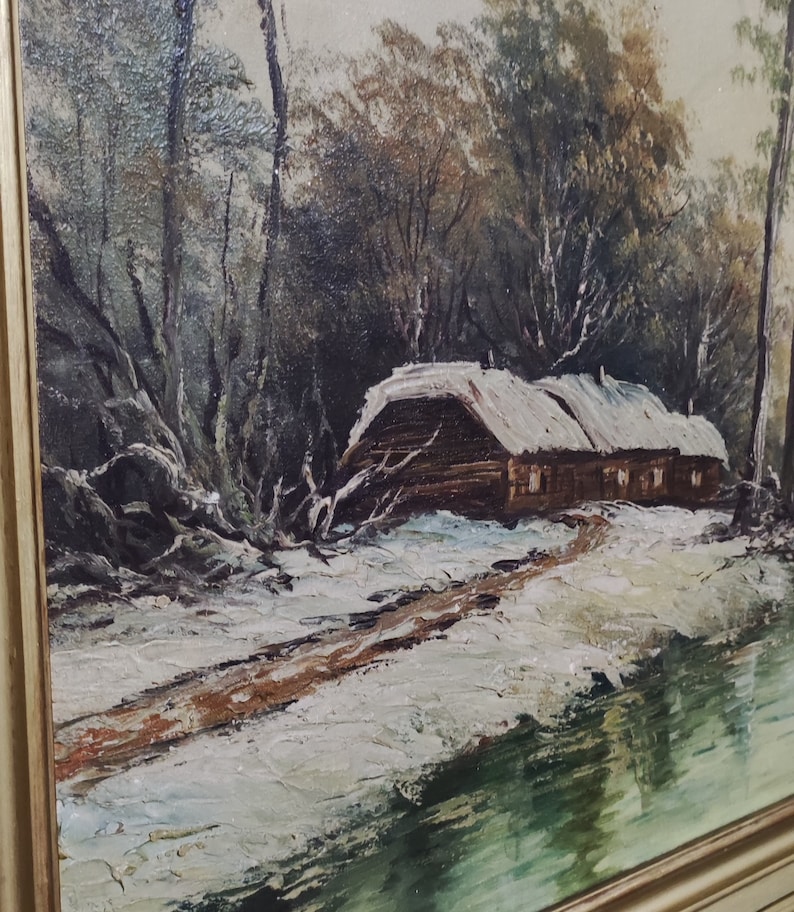 Antique 19C Original Oil Painting Singed by Artist "ata", Antique Old ...