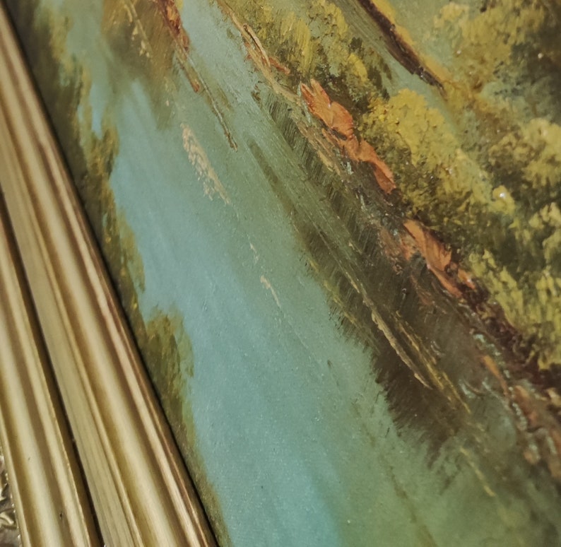 Antique Original Oil Painting Singed by Artist "ata", Antique Old ...