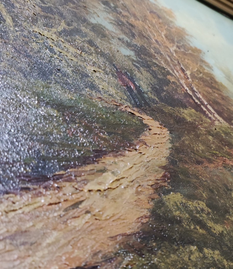 Antique Original Oil Painting Singed by Artist "ata", Antique Old ...