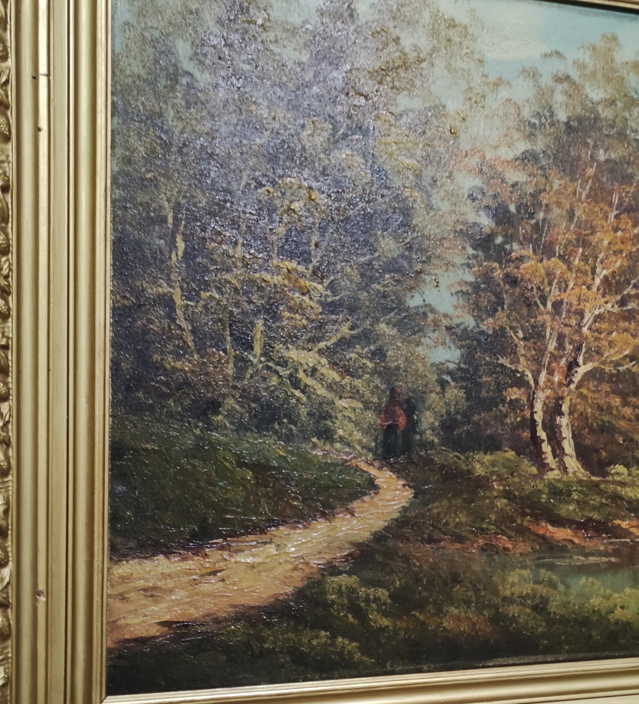 Antique Original Oil Painting Singed by Artist "ata", Antique Old ...