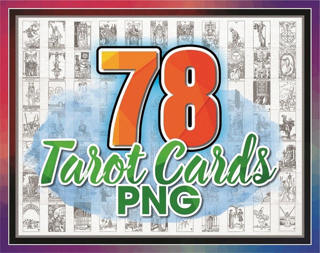 78 Tarot Cards Digital PNG Printable Bundle Minor Arcana - Etsy