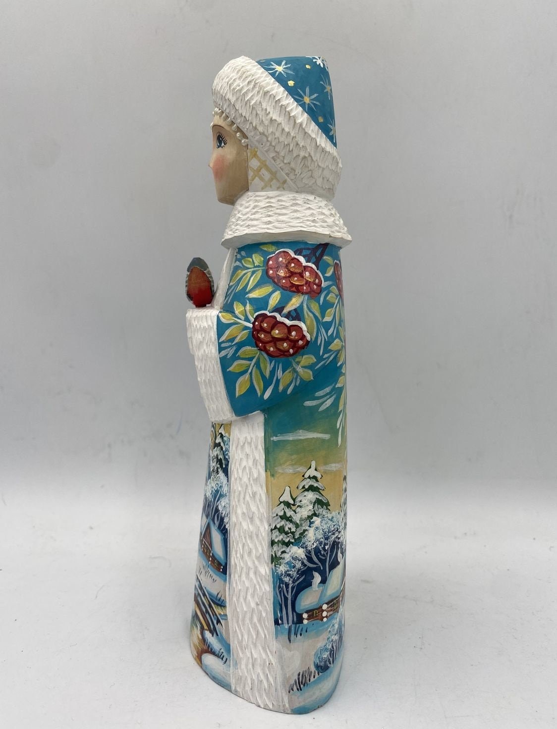 Wooden Snow Maiden 8.6 Inches Wood Home Decoration winter - Etsy
