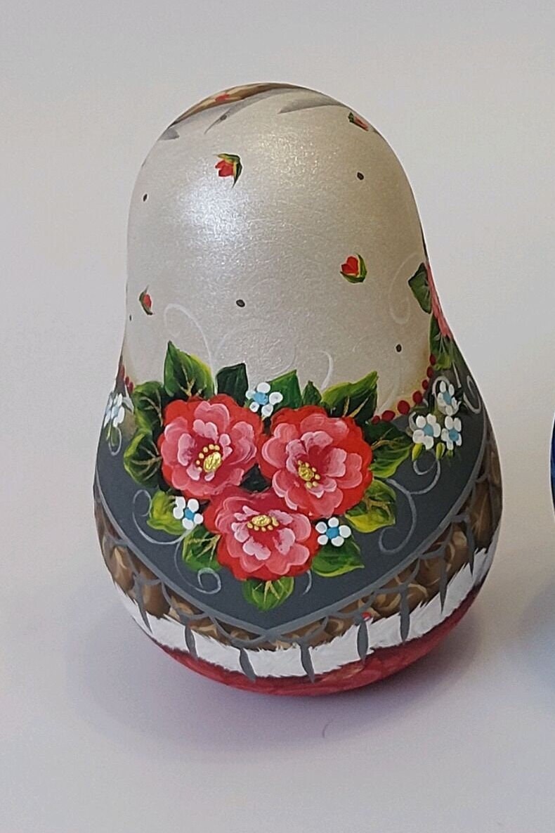 Matryoshka Roly Poly Doll Musical "winter Fun" - Etsy