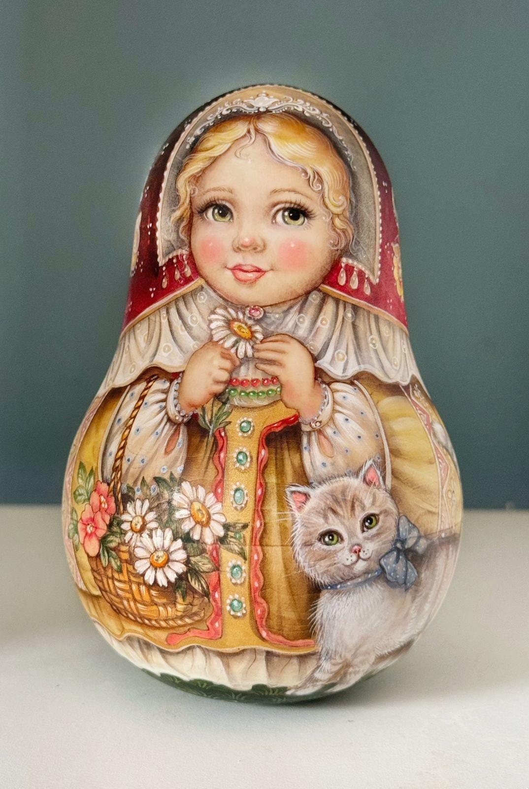 Author's Matryoshka Rolly Polly Bell Doll a Girl With a Daisy Loves ...