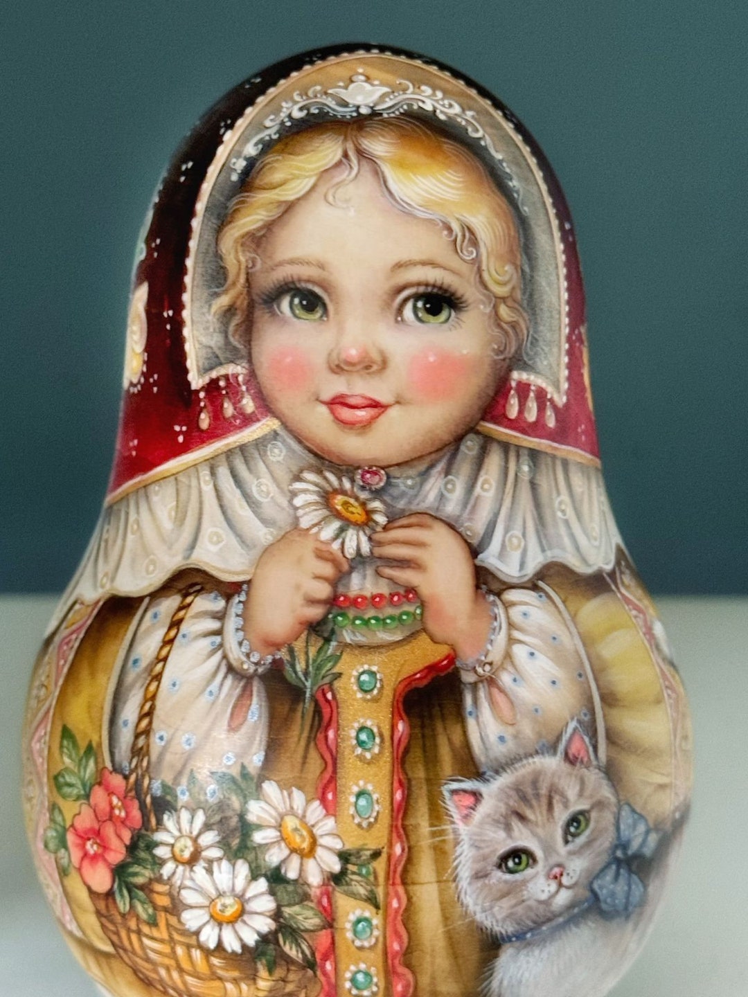 Author's Matryoshka Rolly Polly Bell Doll a Girl With a Daisy Loves ...