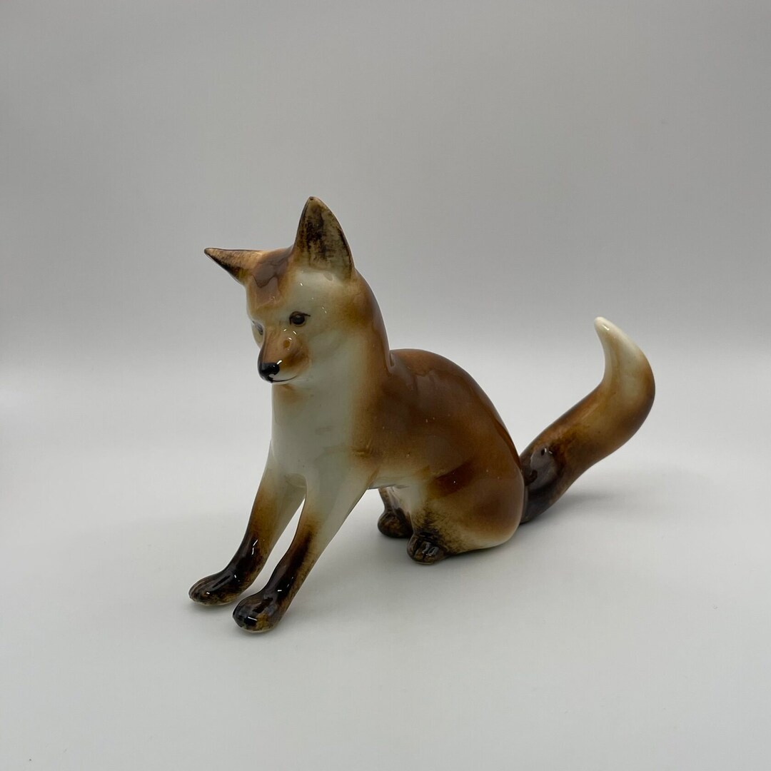 Figurine the Fox (porcelain) - Etsy