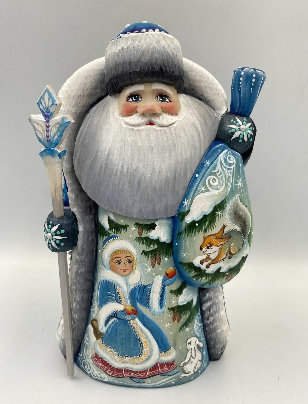 Santa Claus Handmade From Linden 7.8 Inches Wood Home Decoration - Etsy