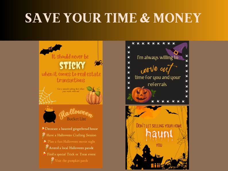 Halloween Realtor Instagram Post Templates Thanksgiving Realtor Social ...