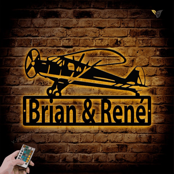 Airplane Silhouette Metal Wall Art - Etsy