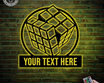 Rubiks Cube Metal Wall Art - Etsy