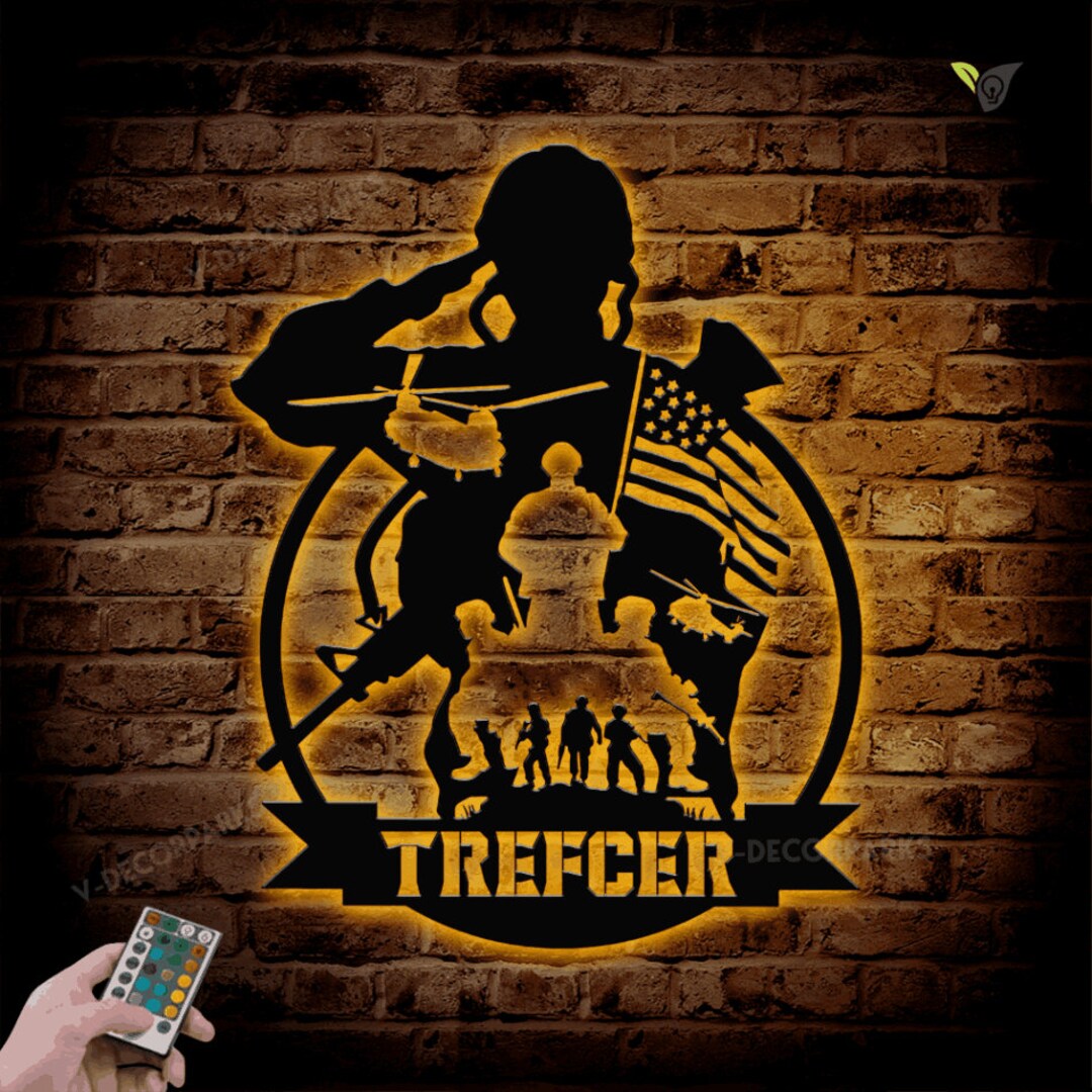 Custom Vietnam Veteran Metal Wall Art With LED Lights/ - Etsy