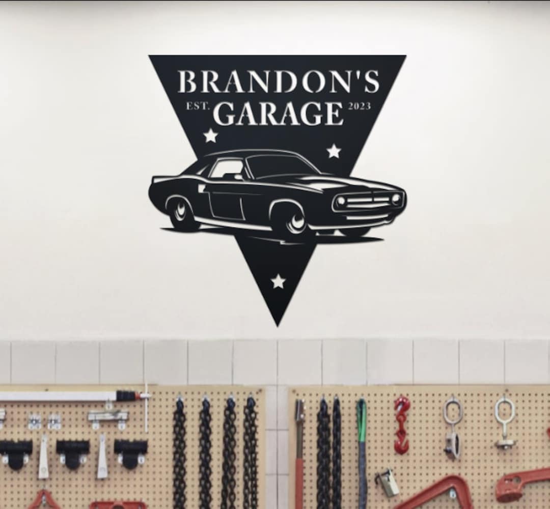 Custom Car Garage Sign Wall Art Personalized Car Name Sign - Etsy