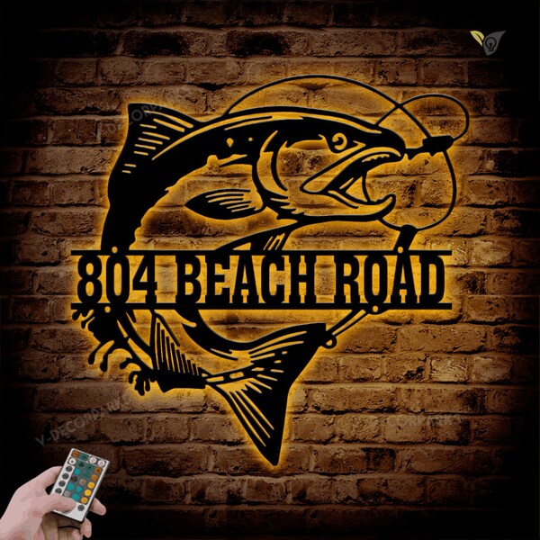 Salmon Neon Sign - Etsy