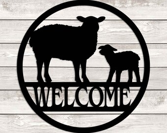 Personalized Metal Sheep Sign - Etsy