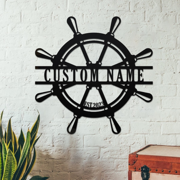 Ship Wheel Welcome Sign - Etsy