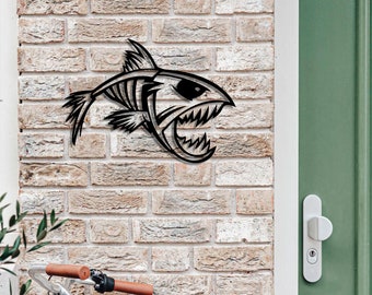 Fish Skeleton Sign - Etsy
