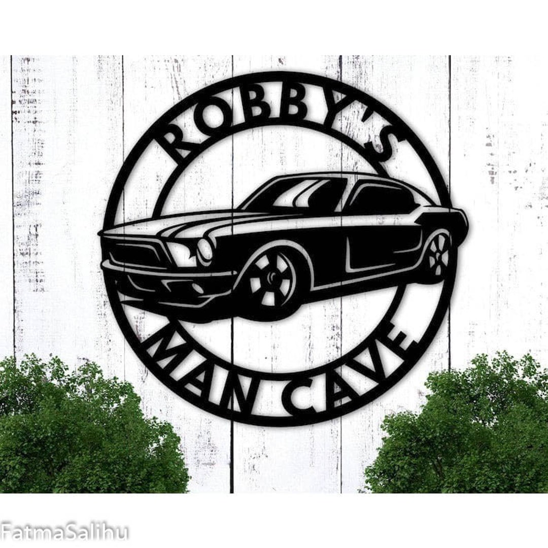 Personalized Cut Metal Car Sign Garage Car Name Metal Sign - Etsy