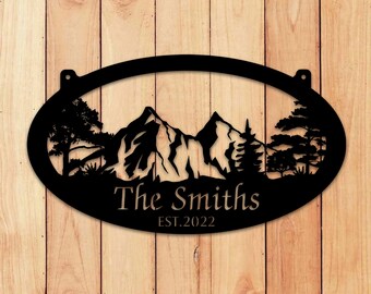 Metal Mountain Sign - Etsy