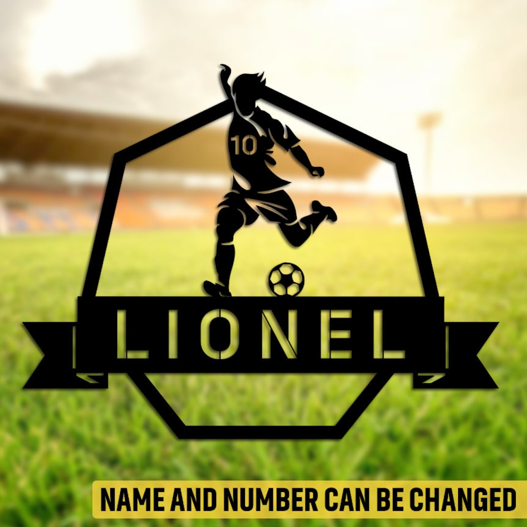 Custom Soccer Player Name Metal Sign Wall Art Personalized - Etsy