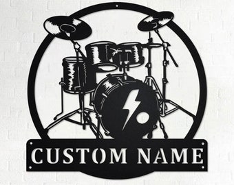 Metal Drummer Sign - Etsy