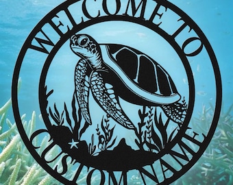 Sea Turtle Metal Wall Art Beach Decor - Etsy