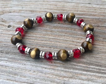 Ohio State Bracelet, Buckeyes Bracelet, Ohio State Fan Gift, Buckeye ...