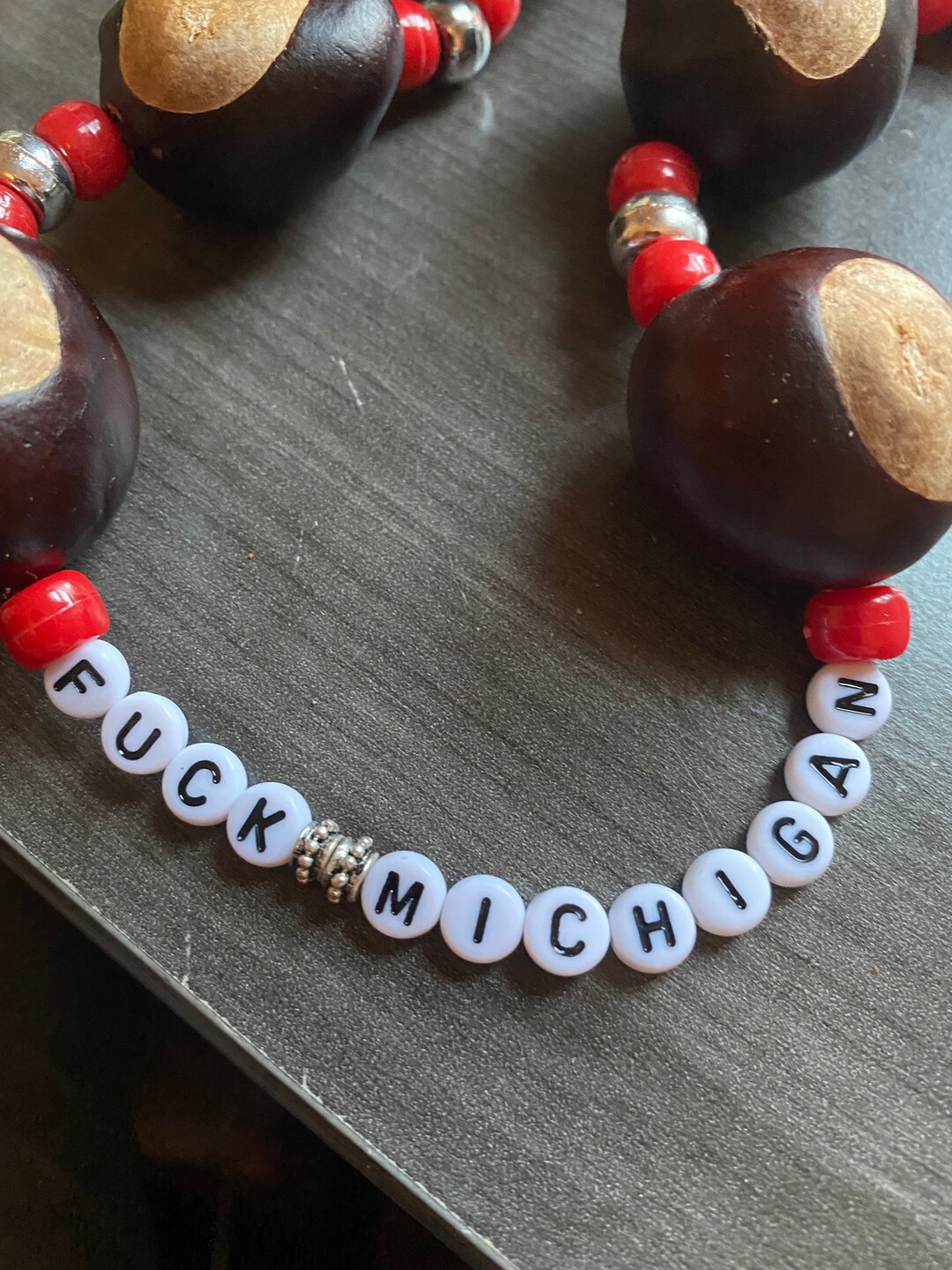 Ohio State Buckeye Necklace: Michigan Football Tailgate Gift - Etsy