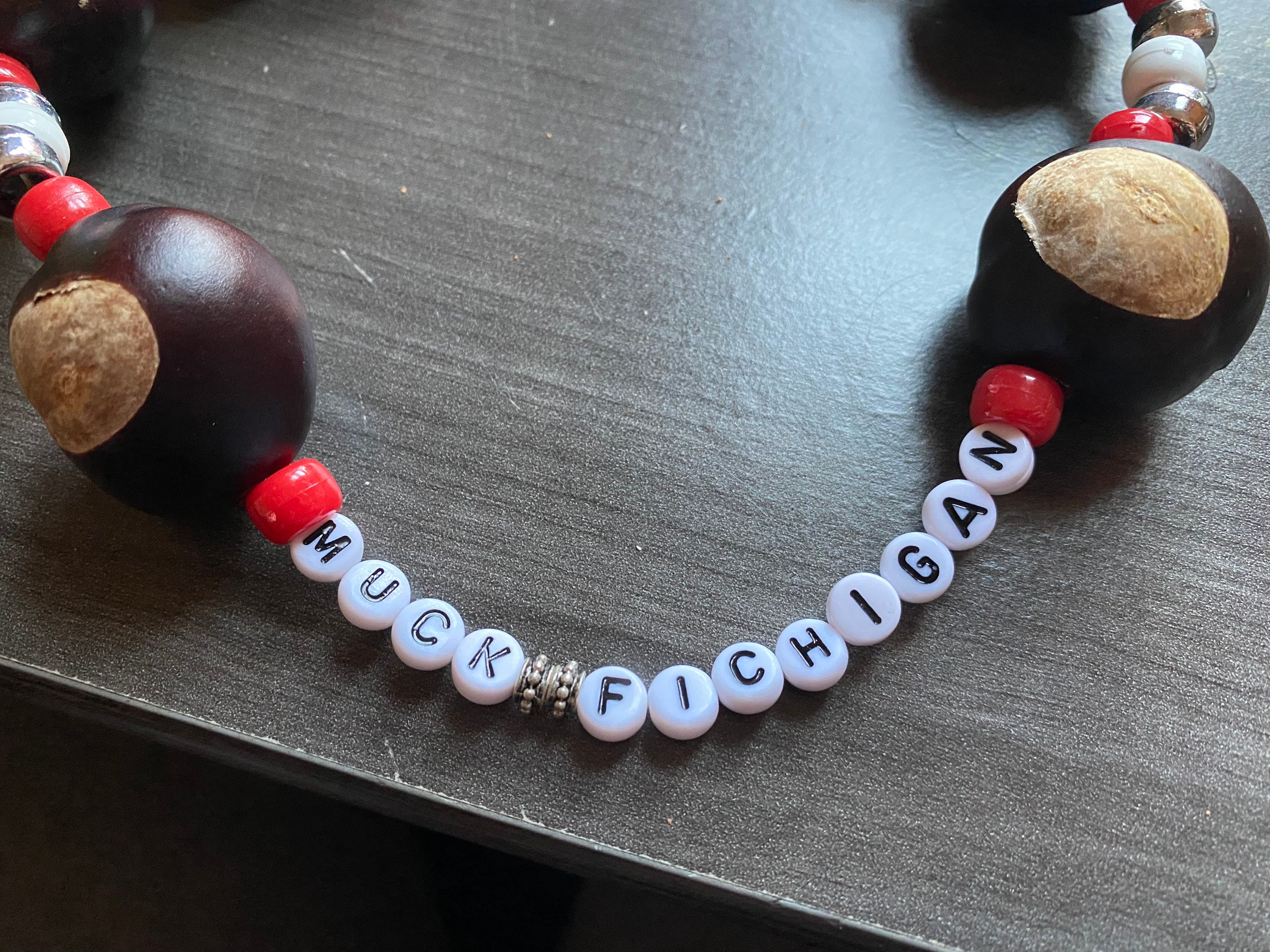 Ohio State Buckeye Necklace: Michigan Football Tailgate Gift - Etsy