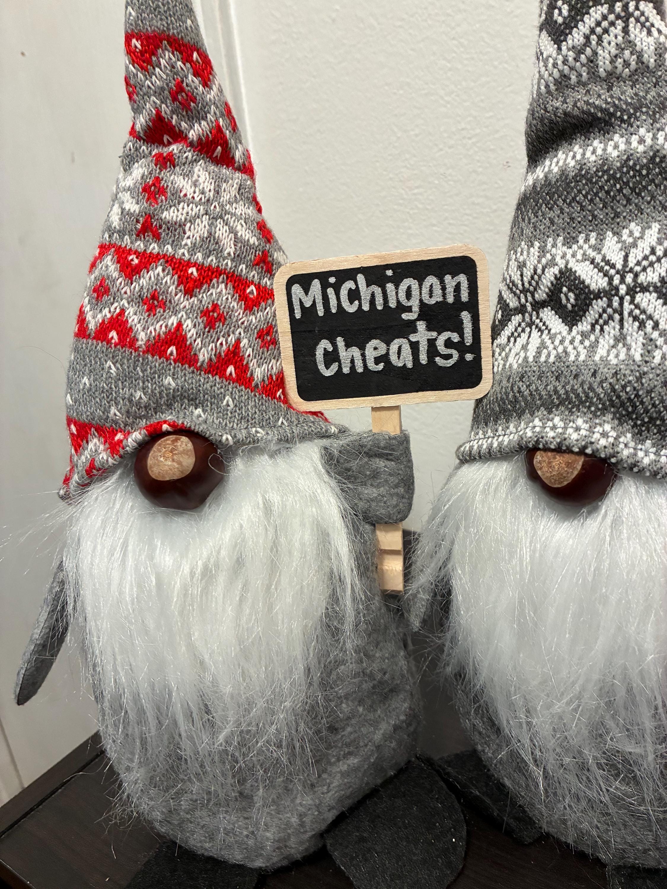 Michigan Sucks Gnome, Michigan Cheats, Ohio State Decor, Buckeye Gnome ...