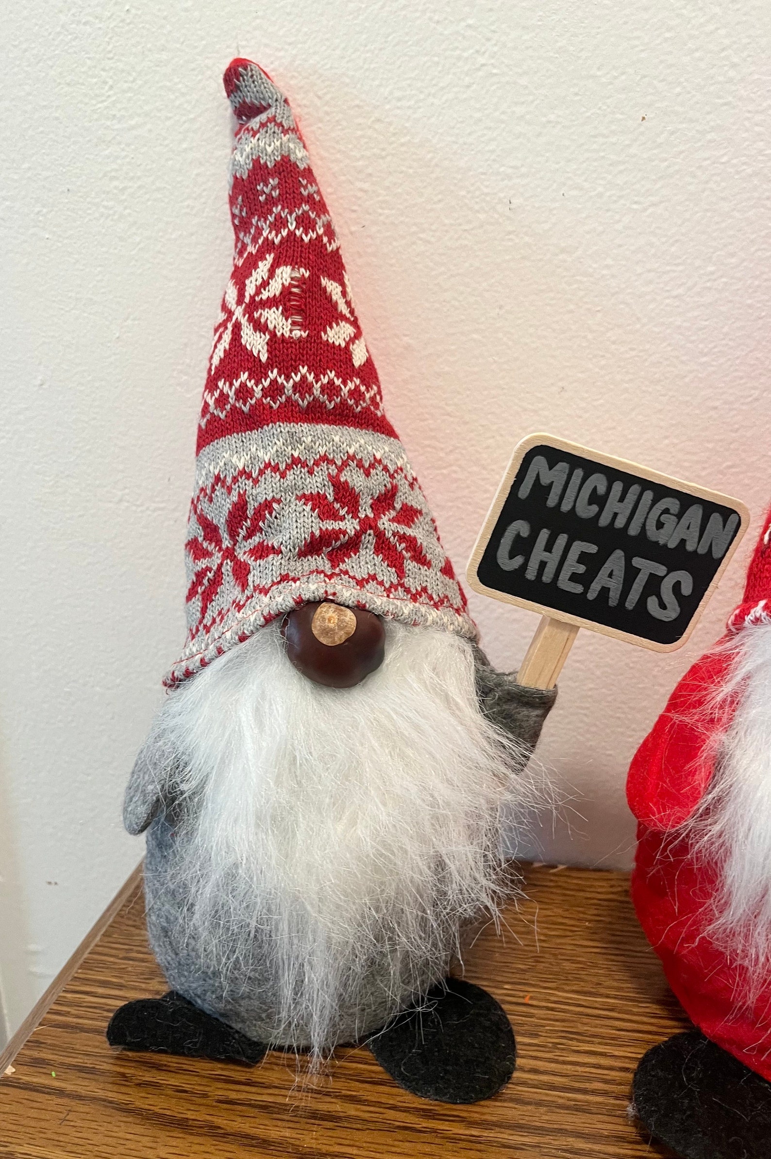Michigan Sucks Gnome, Michigan Cheats, Ohio State Decor, Buckeye Gnome ...
