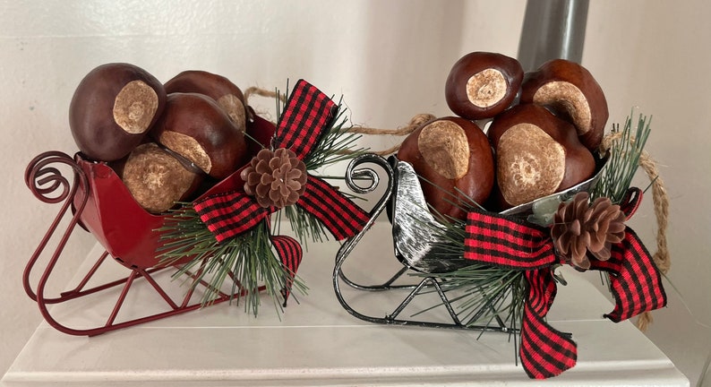 Buckeyes Sleigh Ornament: Ohio State Christmas Decor - Etsy