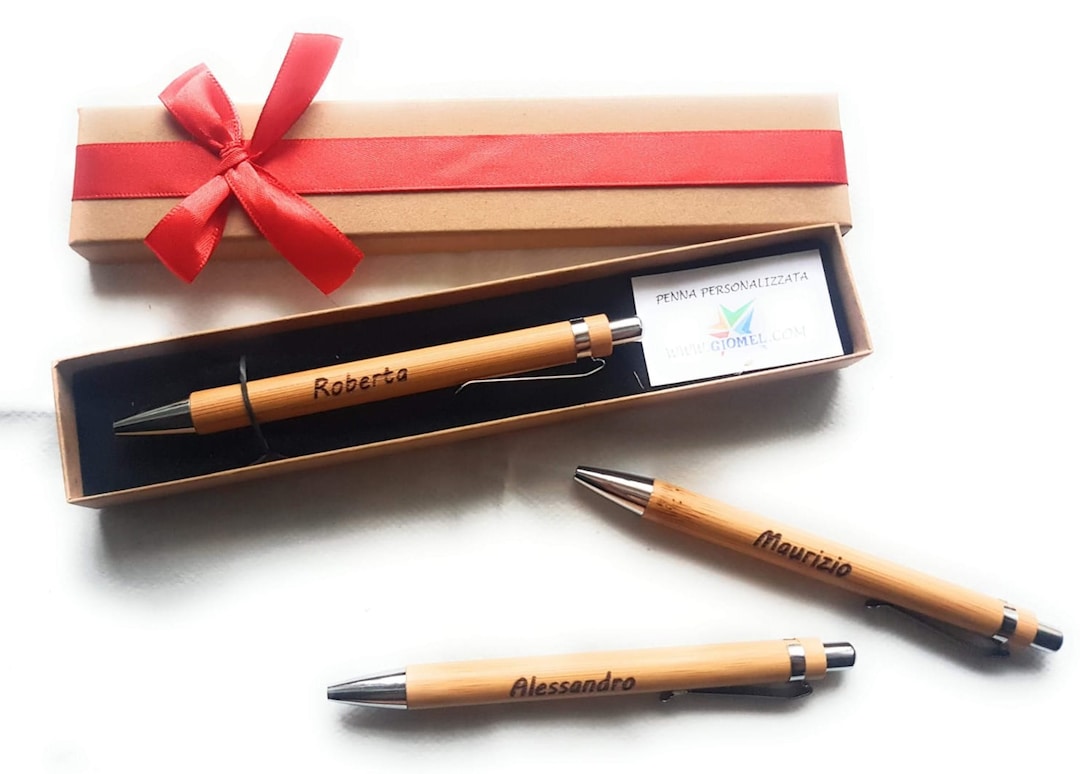 Personalized Bambu' Wood Ballpoint Pen Engraved Gift Name Graduation ...