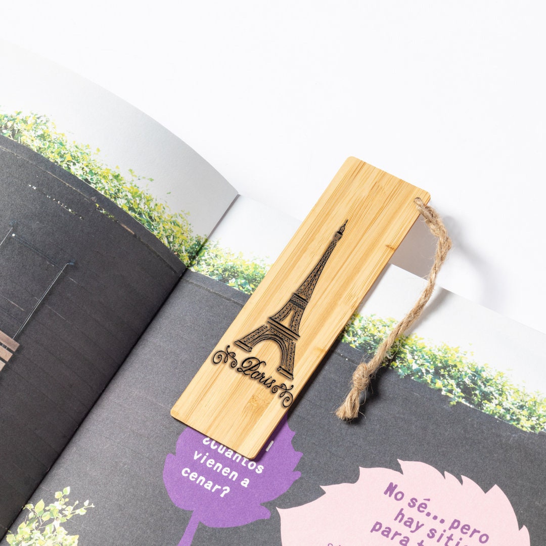 Set of 3 Personalized Bamboo Bookmarks With Laser Engraving of the ...
