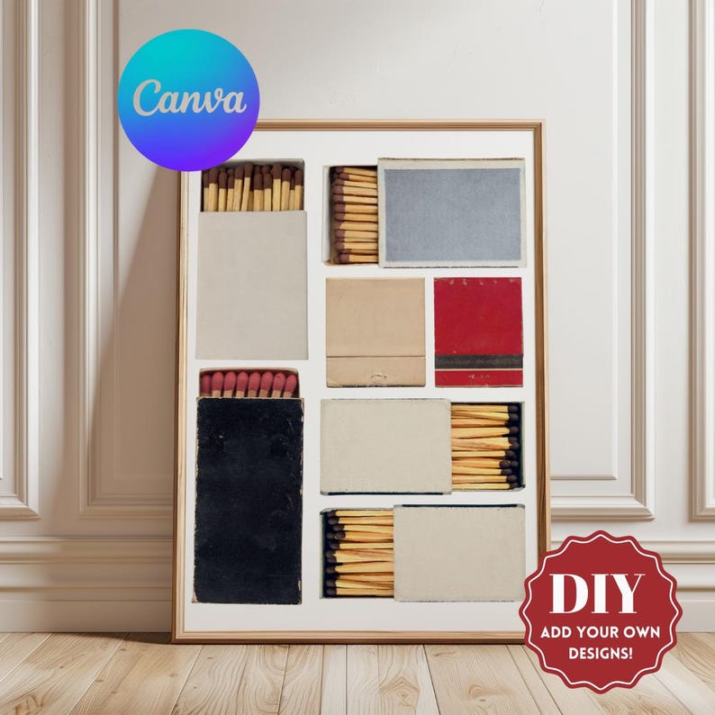 Matchbook Poster Template: DIY Matchbox Art (digital Download) - Etsy