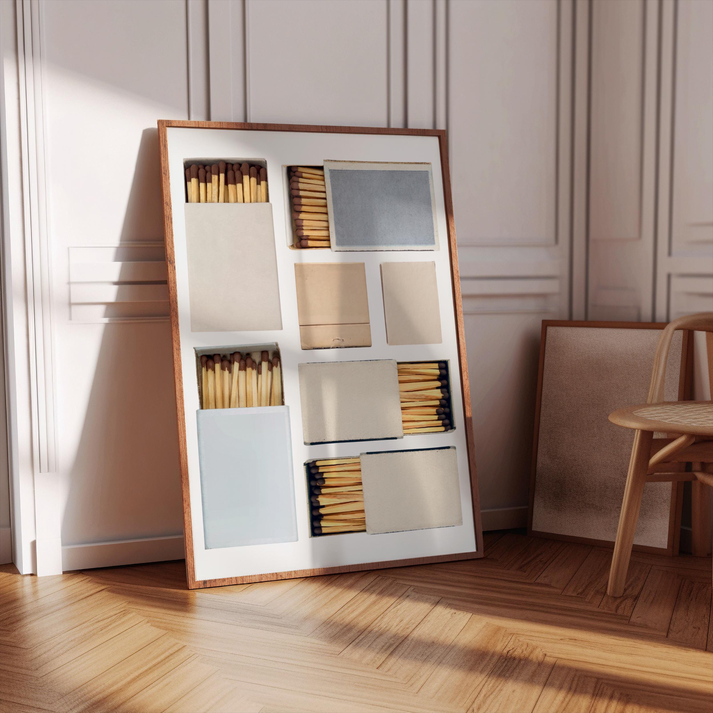 Blank Matchbook Template Neutral, Custom Matchbox Template, Canva ...