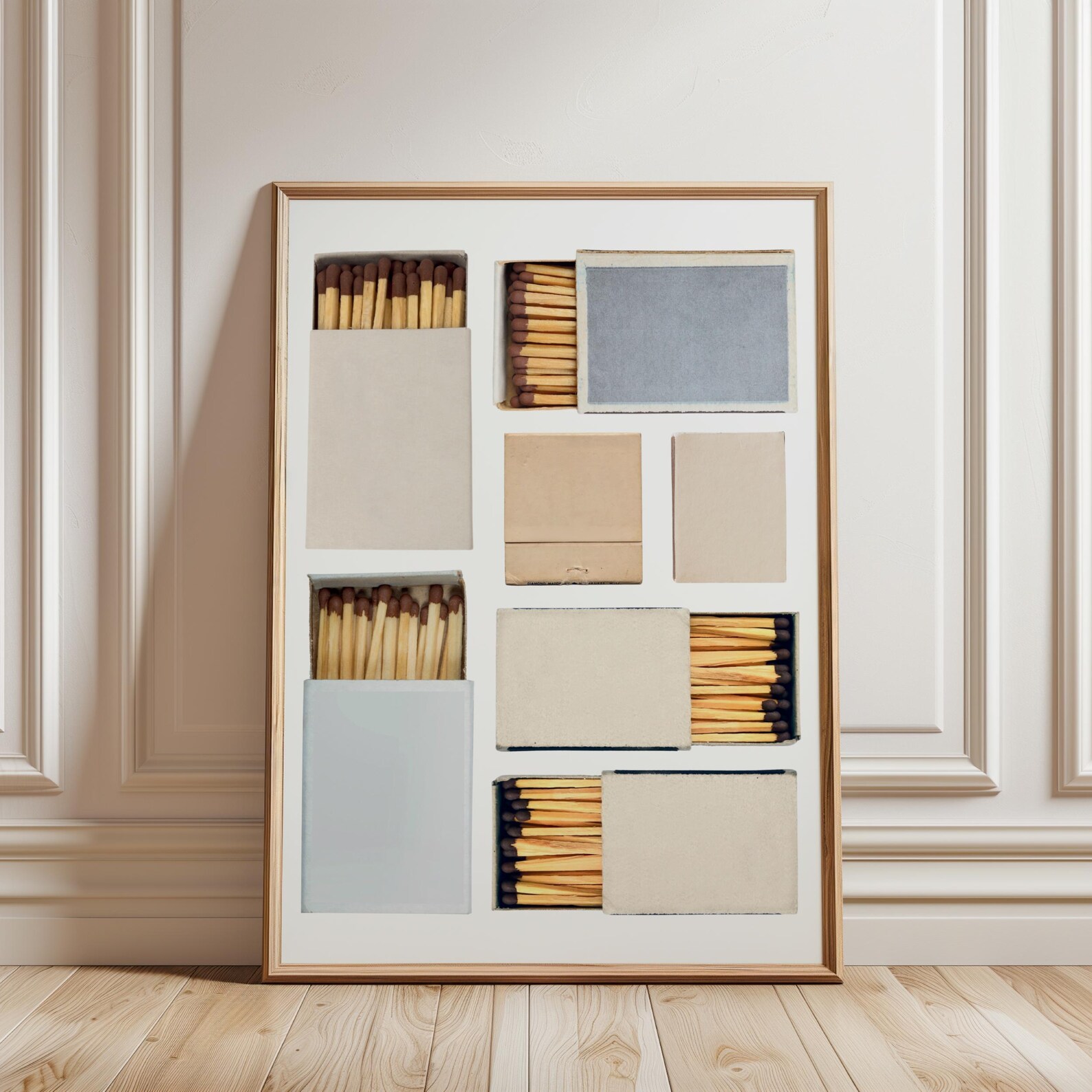 Blank Matchbook Template Neutral, Custom Matchbox Template, Canva ...