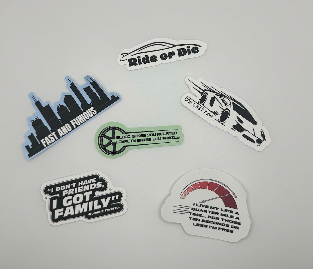 Fast and Furious Sticker Pack - Etsy