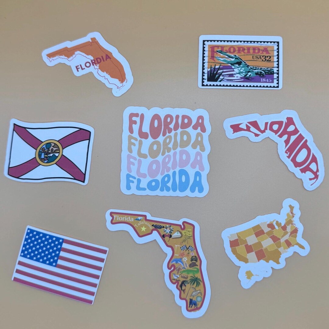 Florida State Sticker Pack - Etsy