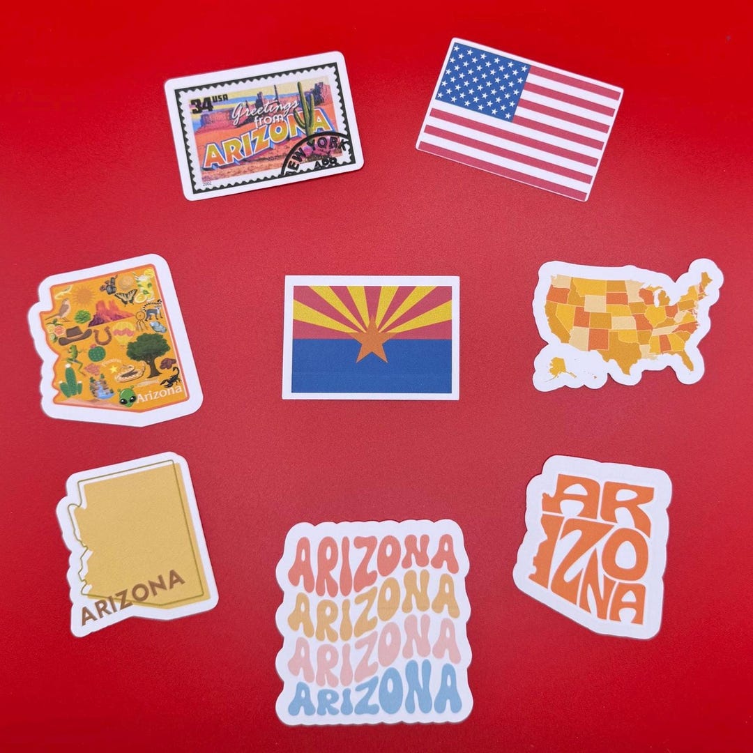 Arizona State Sticker Pack - Etsy